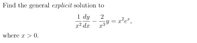 Solved Find the general explicit solution to 1 dy 2 22 dx | Chegg.com