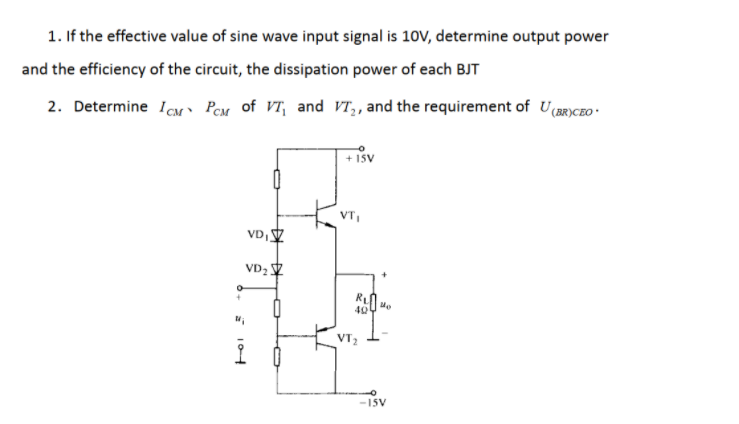 1. If the effective value of sine wave input signal | Chegg.com