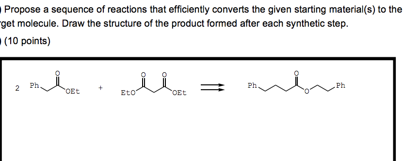 Solved Propose a sequence of reactions that efficiently | Chegg.com