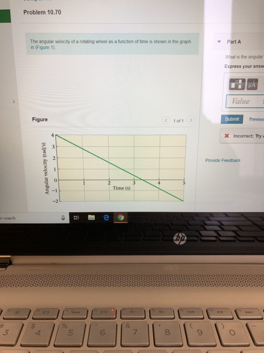 Solved Problem 10.70 The angular velocity of a rotating | Chegg.com