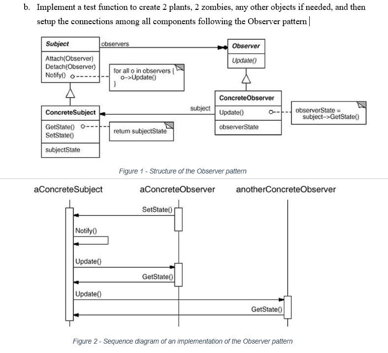 Solved 4. Assuming you are developing a Plants vs Zombies | Chegg.com