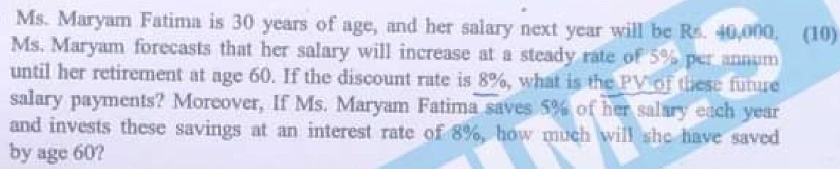 Solved Ms. Maryam Fatima is 30 years of age, and her salary | Chegg.com