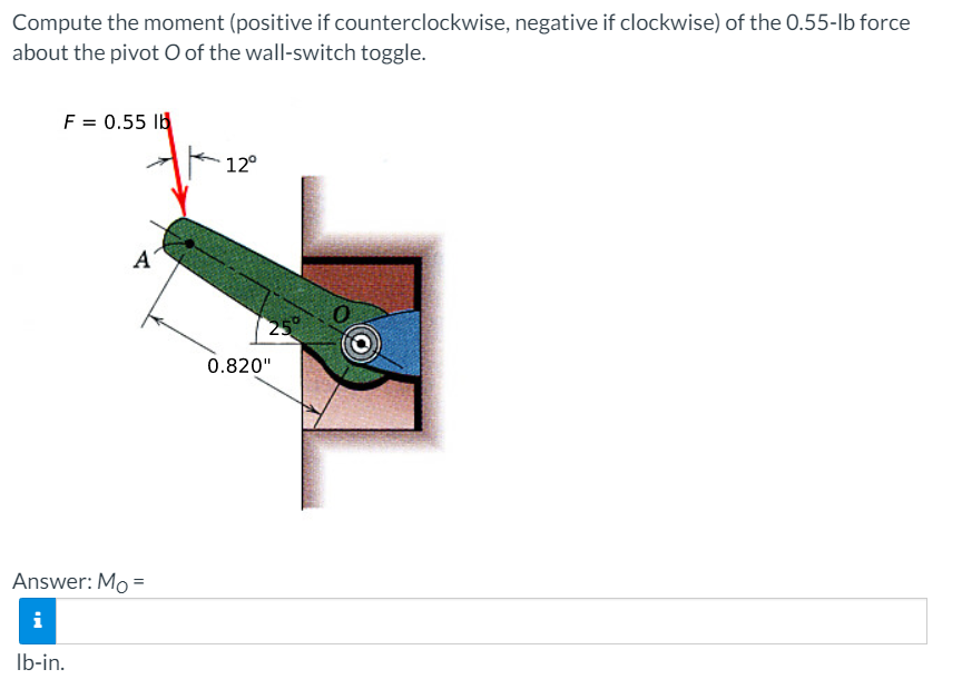 Solved Compute the moment (positive if counterclockwise, | Chegg.com