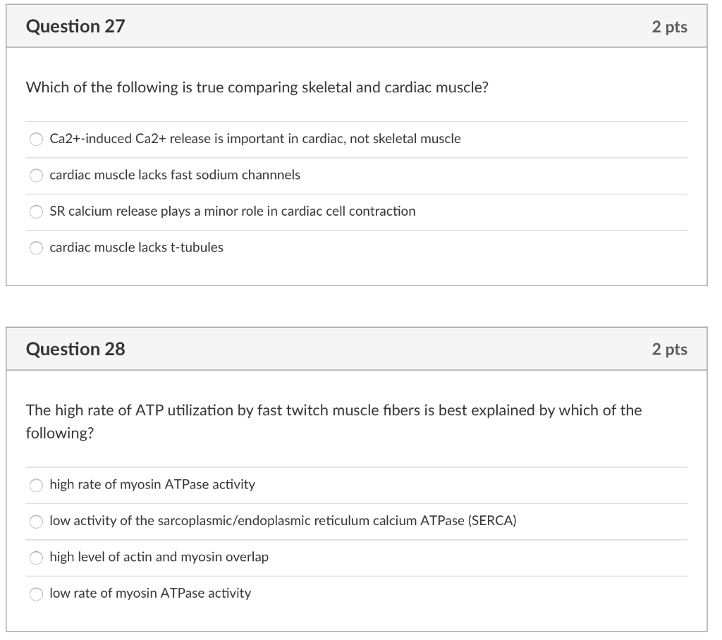 Solved Which of the following is true comparing skeletal and | Chegg.com