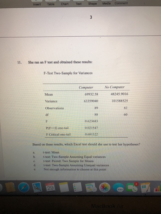 Solved Format Arrange View Share Window Help Homework11 | Chegg.com