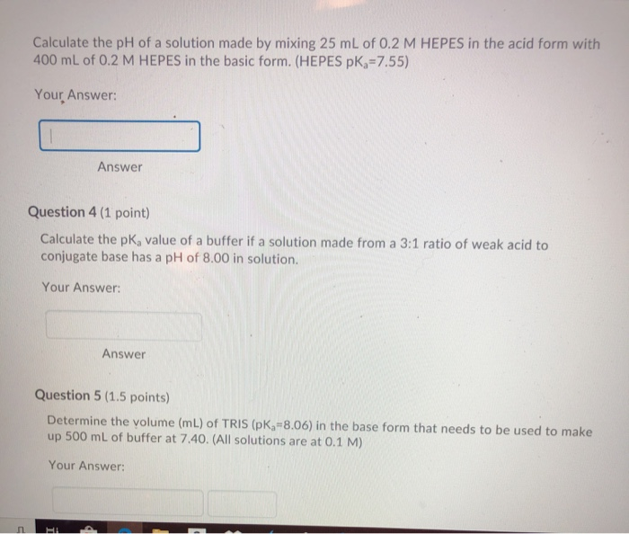 Solved Calculate the pH of a solution made by mixing 25 mL | Chegg.com