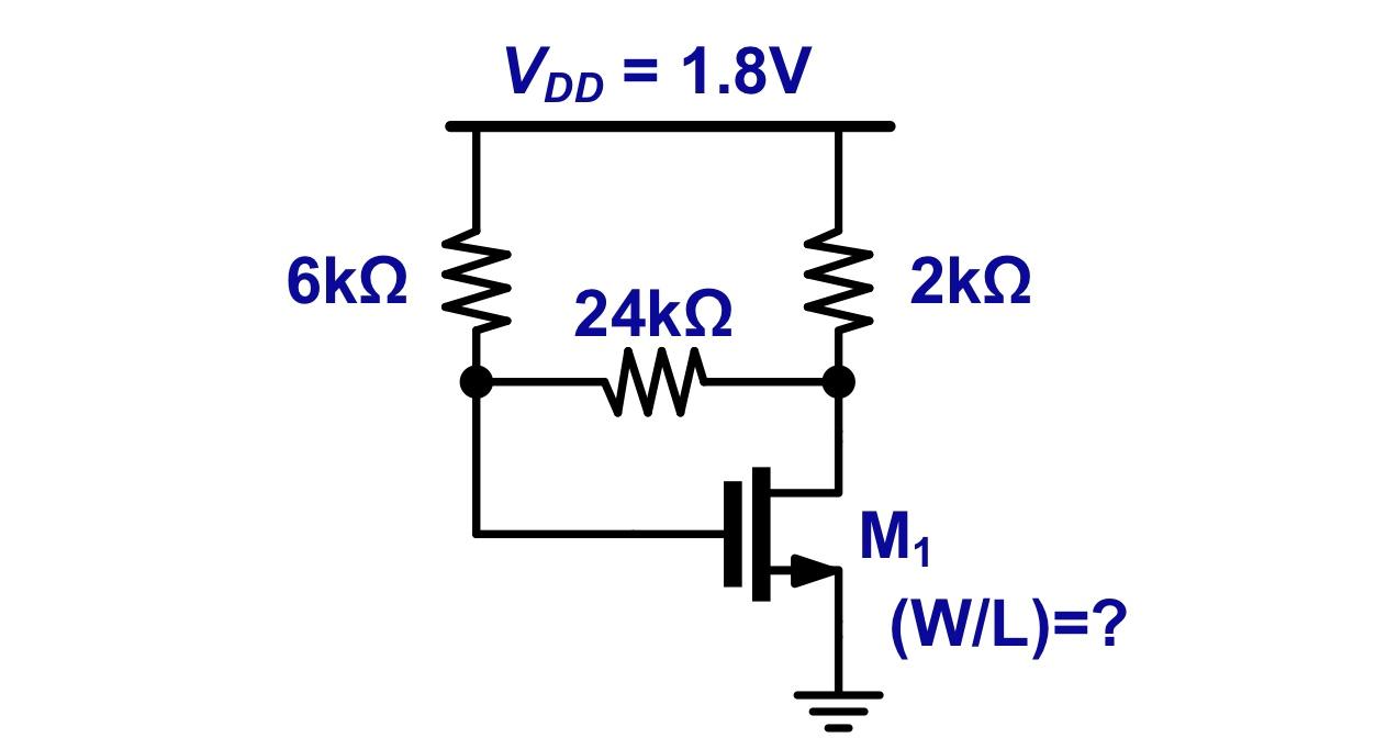 Solved * NMOS: unCox = 1004A/V?, VTH = 0.4V, A=0.1V-1 PMOS: | Chegg.com