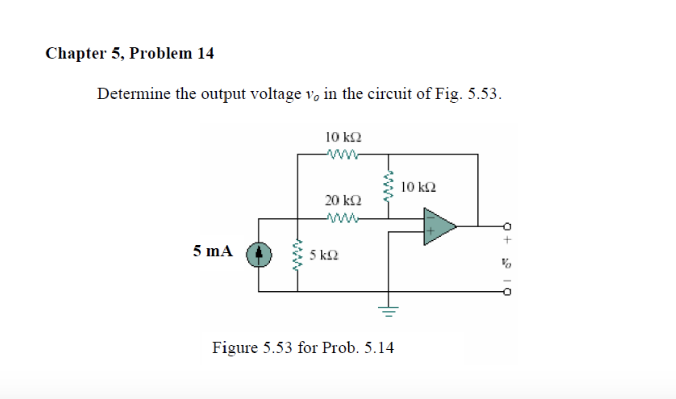 Solved Chapter 5, Problem 14 Determine the output voltage vo | Chegg.com