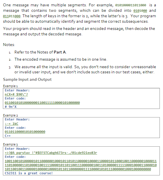Solved Part A. Header Encoding Write a program that reads a | Chegg.com