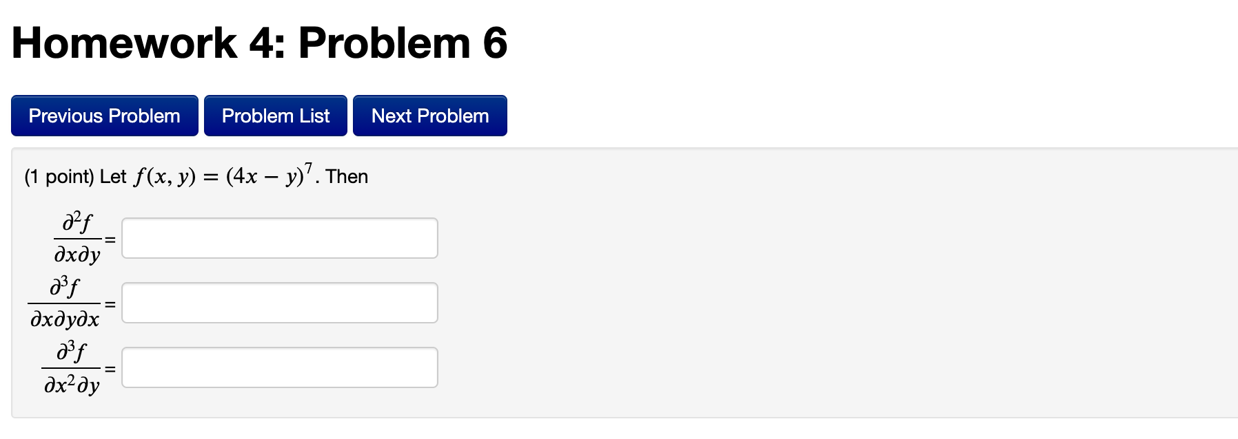Solved Homework 4 Problem 6 Previous Problem Problem List