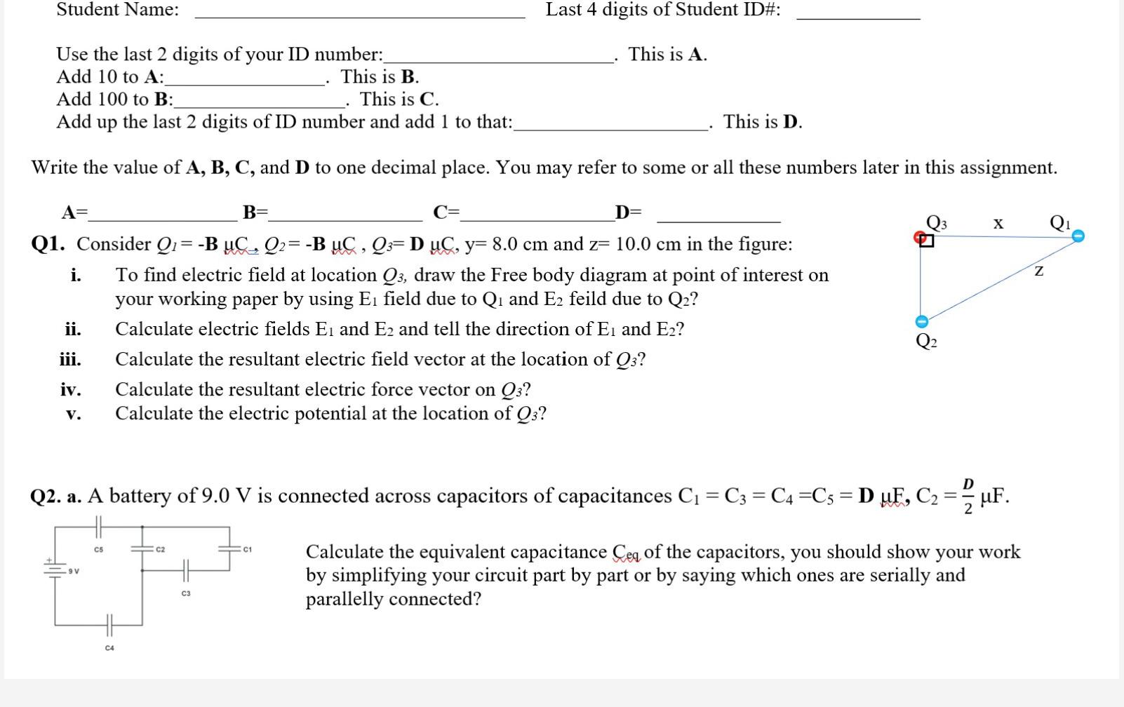 Student Name: Last 4 digits of Student ID\#: Use the | Chegg.com