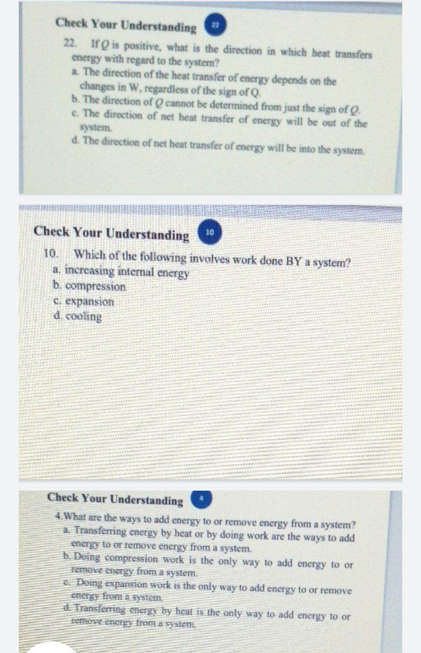 Solved Check Your Understanding 22. IfQ is positive, what is | Chegg.com