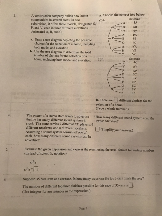 Solved 3. a. Choose the correct tree below. A construction | Chegg.com
