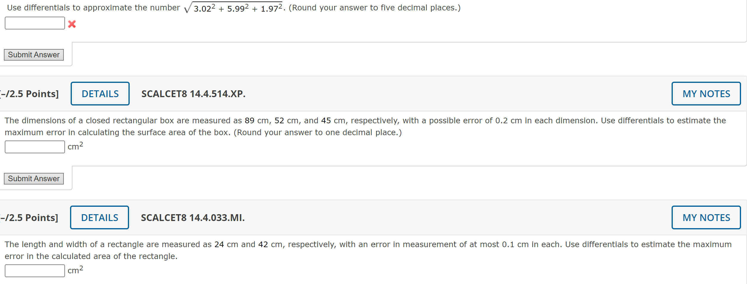 Solved Use differentials to approximate the number | Chegg.com
