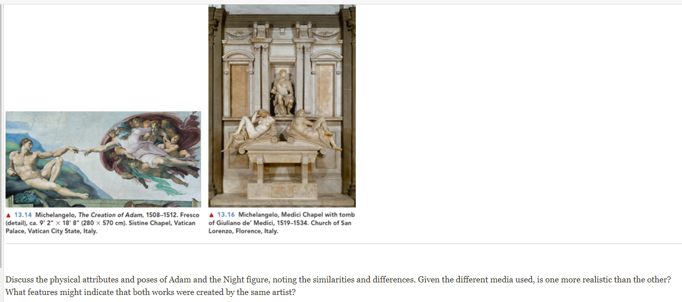 A 13.14 Michelangelo, The Creation of Adam, | Chegg.com