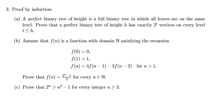 Solved (a) Λ perfect binary tree of height is a full binary | Chegg.com