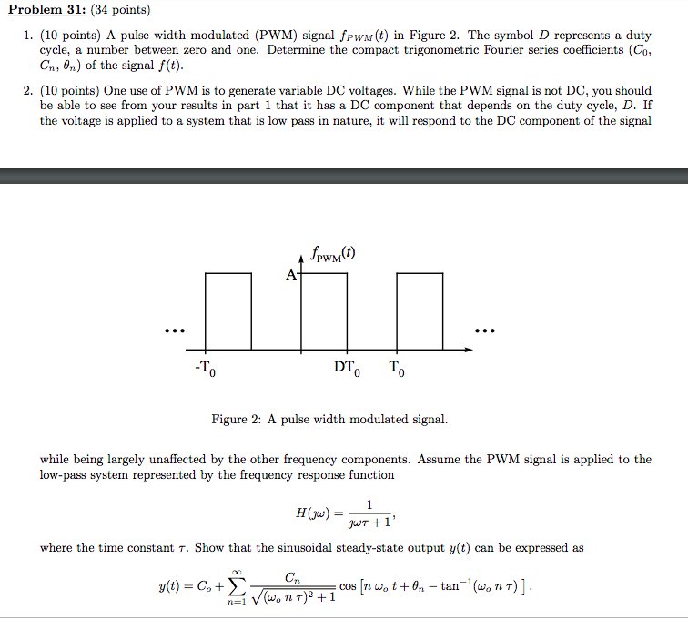 Solved Problem 31 34 Points 1 10 Points A Pulse Width 