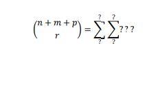 Solved Extend Vandermonde’s identity by determining what | Chegg.com