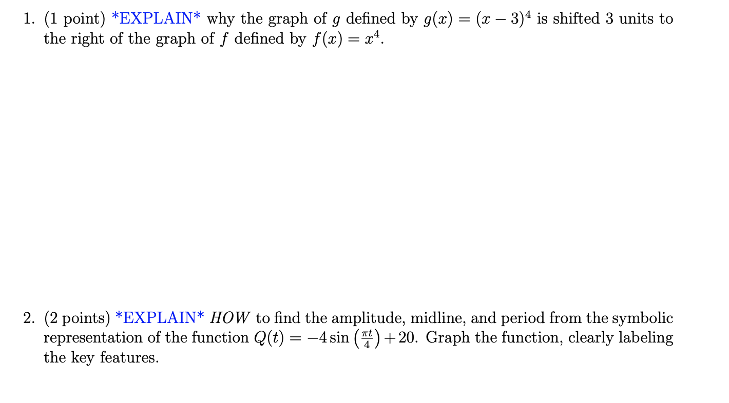 Solved (1 point) *EXPLAIN* why the graph of g defined by | Chegg.com