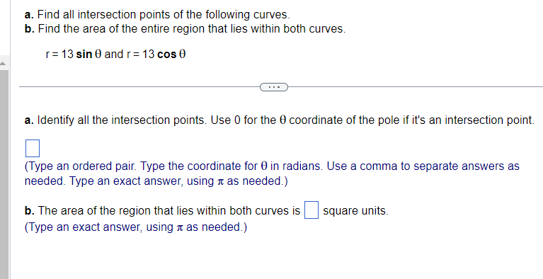 Solved a. ﻿Find all intersection points of the following | Chegg.com