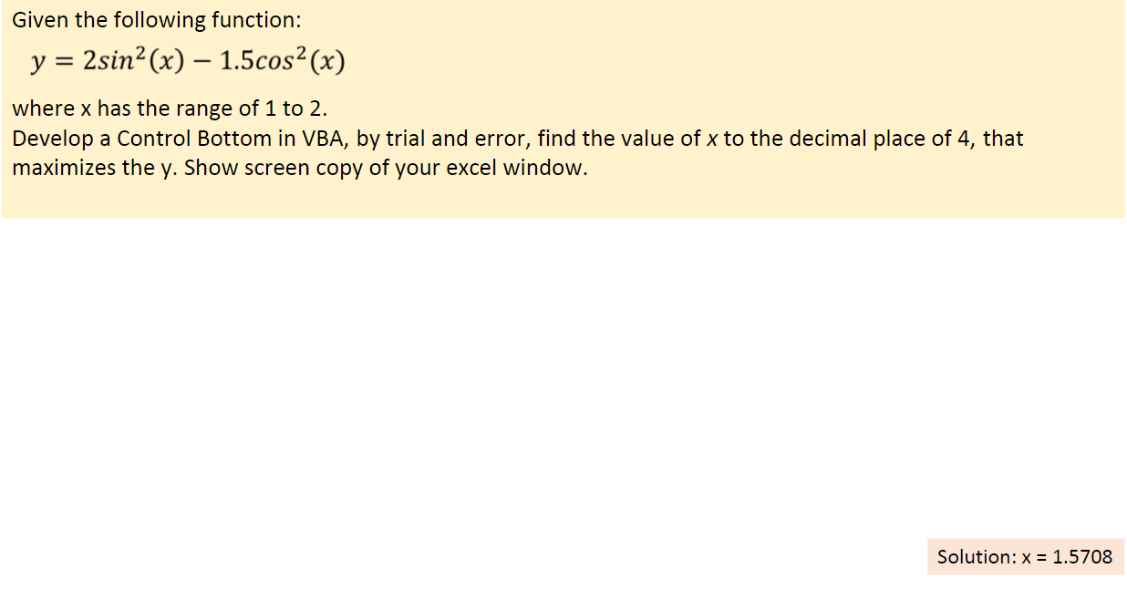 Given the following function: y = 2sin?(x) – | Chegg.com