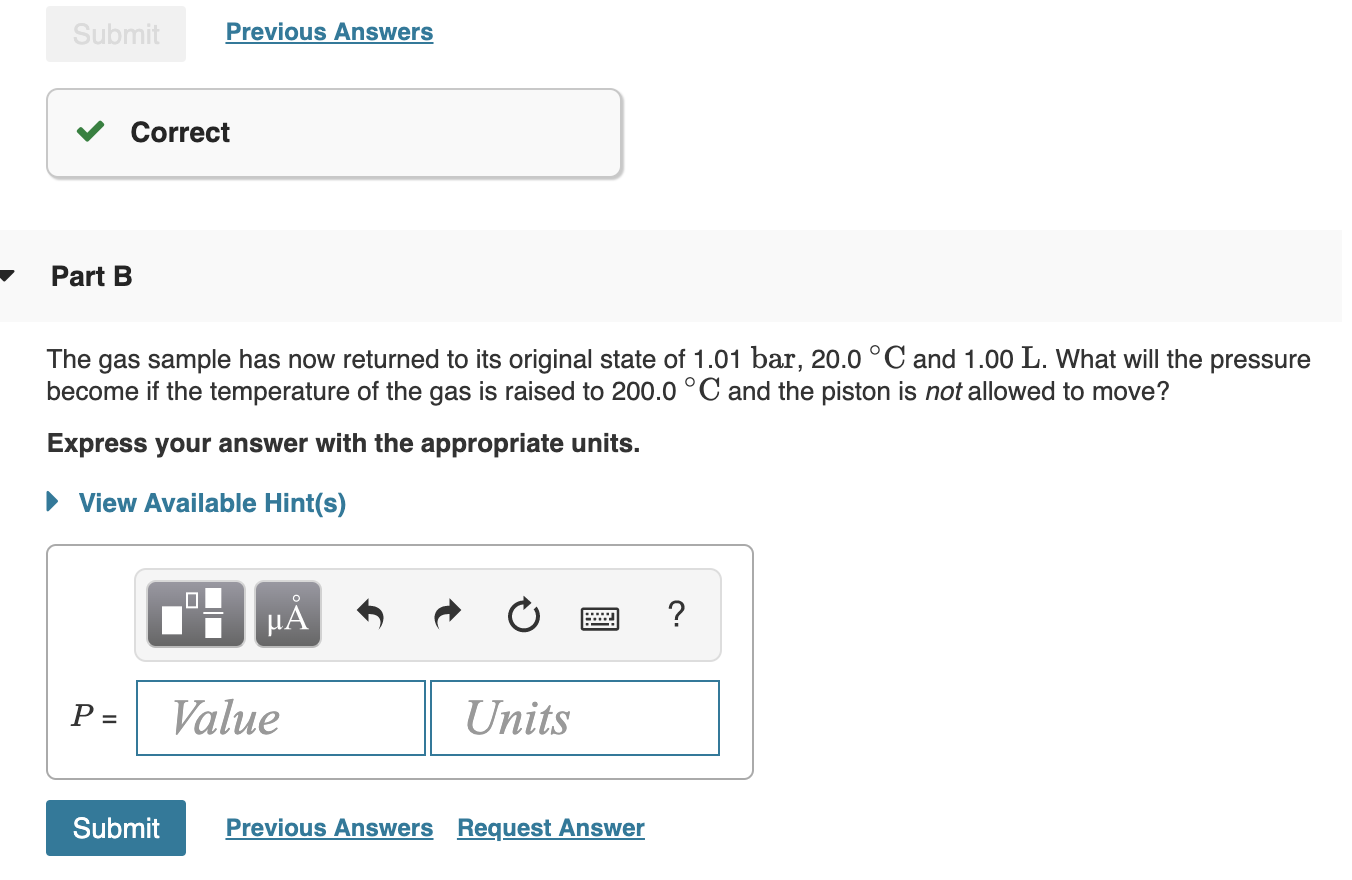 Solved Review Constants Periodic Table A gas mixture with a | Chegg.com