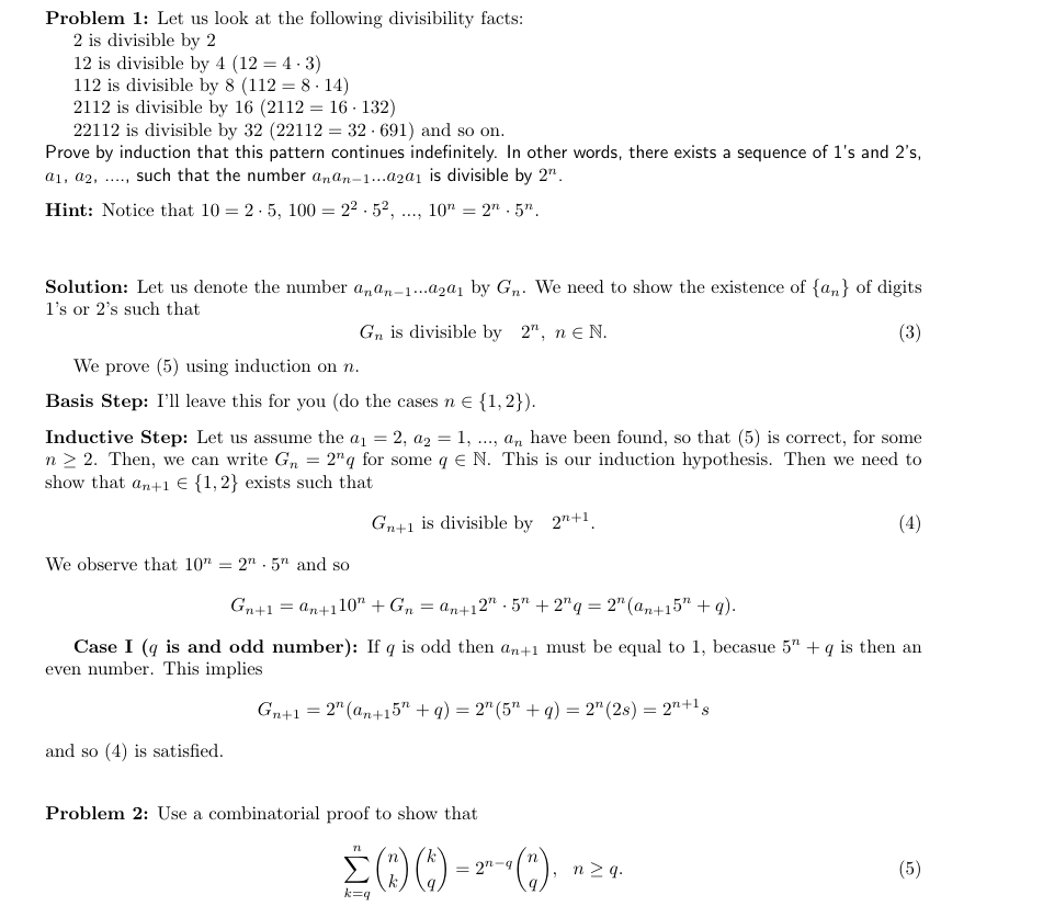 Solved Problem 1: Let us look at the following divisibility | Chegg.com