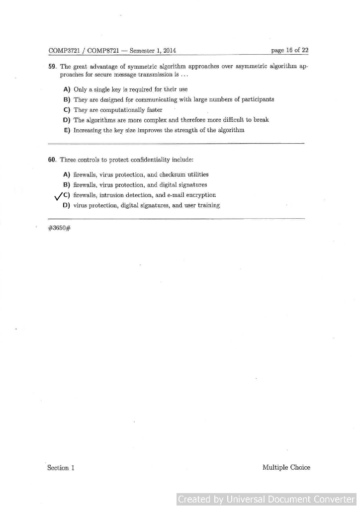 Solved COMP3721 COMP8721 Semester 1, 2014 ракe 3 of 22 6. | Chegg.com