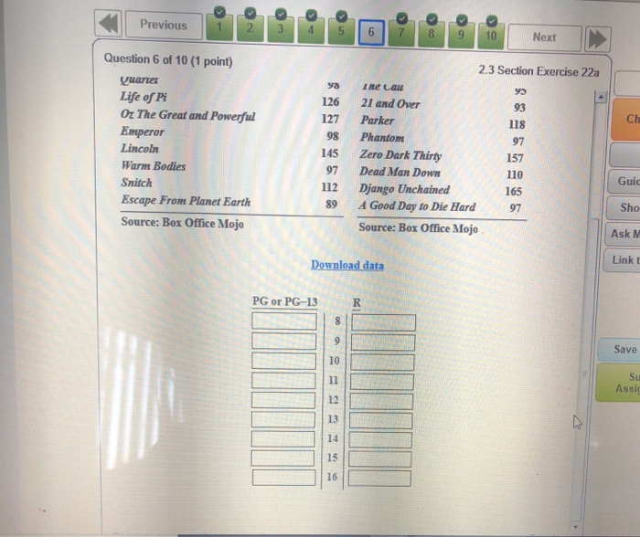 Solved Previous 23 4 56 7 8 9 10 Next Question 6 of 10 (1 | Chegg.com