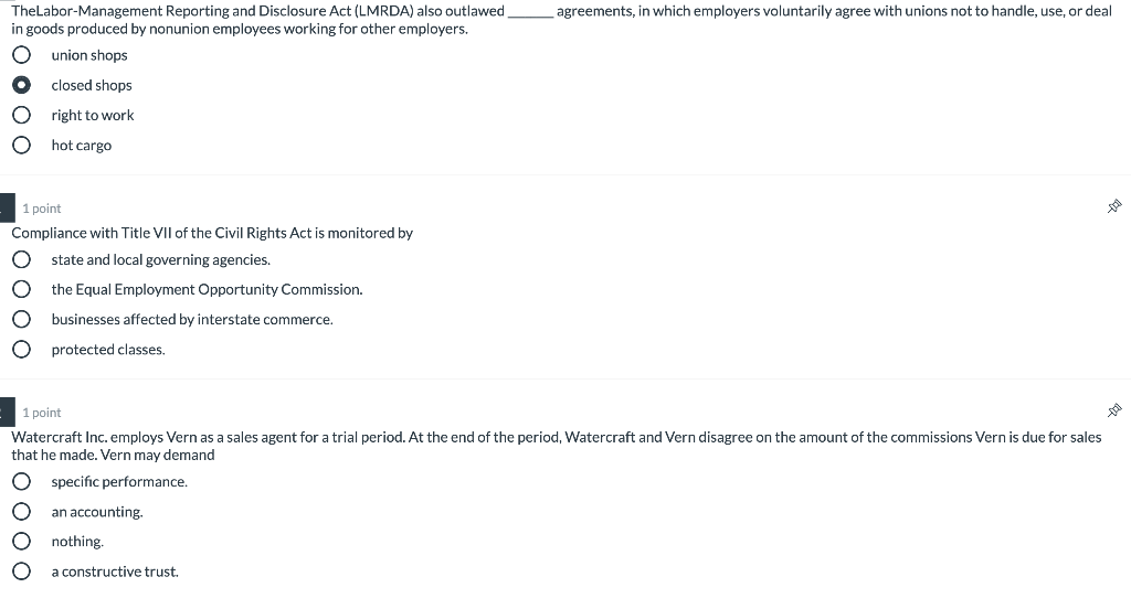 Solved agreements, in which employers voluntarily agree with | Chegg.com