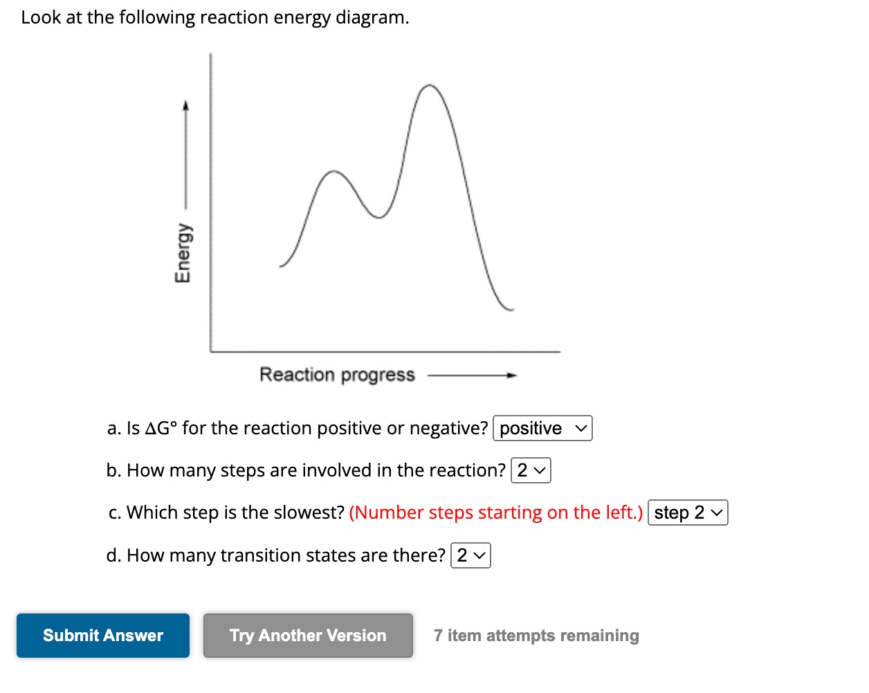 Solved Look At The Following Reaction Energy Diagram A Is