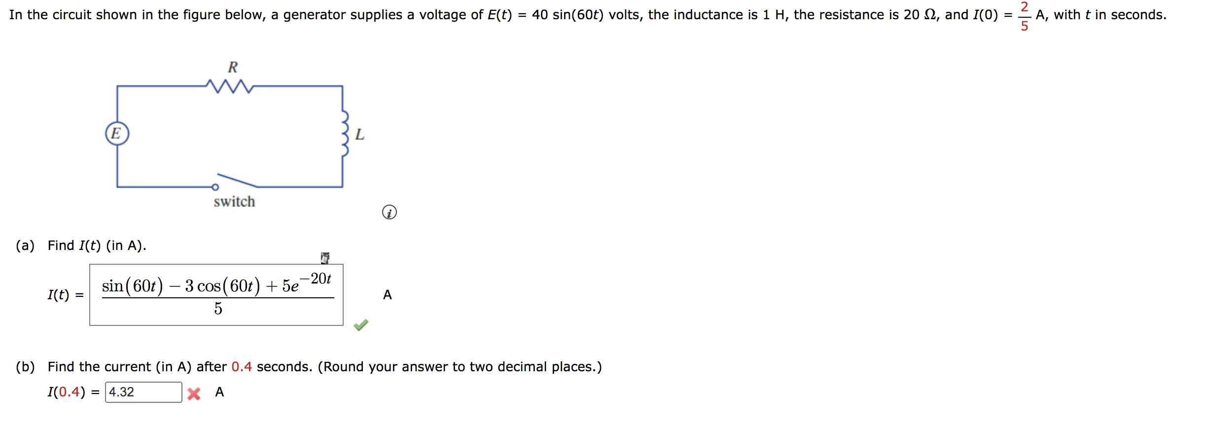 Solved In the circuit shown in the figure below, a generator | Chegg.com
