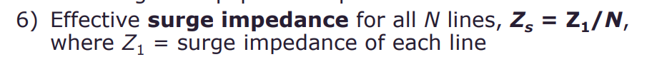 Solved Al in th6) Effective surge impedance for all N lines, | Chegg.com