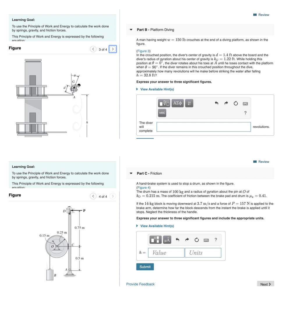 Solved A Review Learning Goal: To use the Principle of Work | Chegg.com