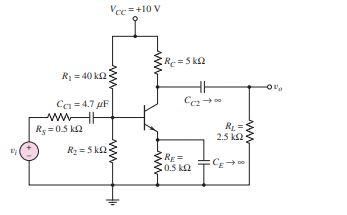 Solved a - Draw the DC circuit and compute the DC collector | Chegg.com