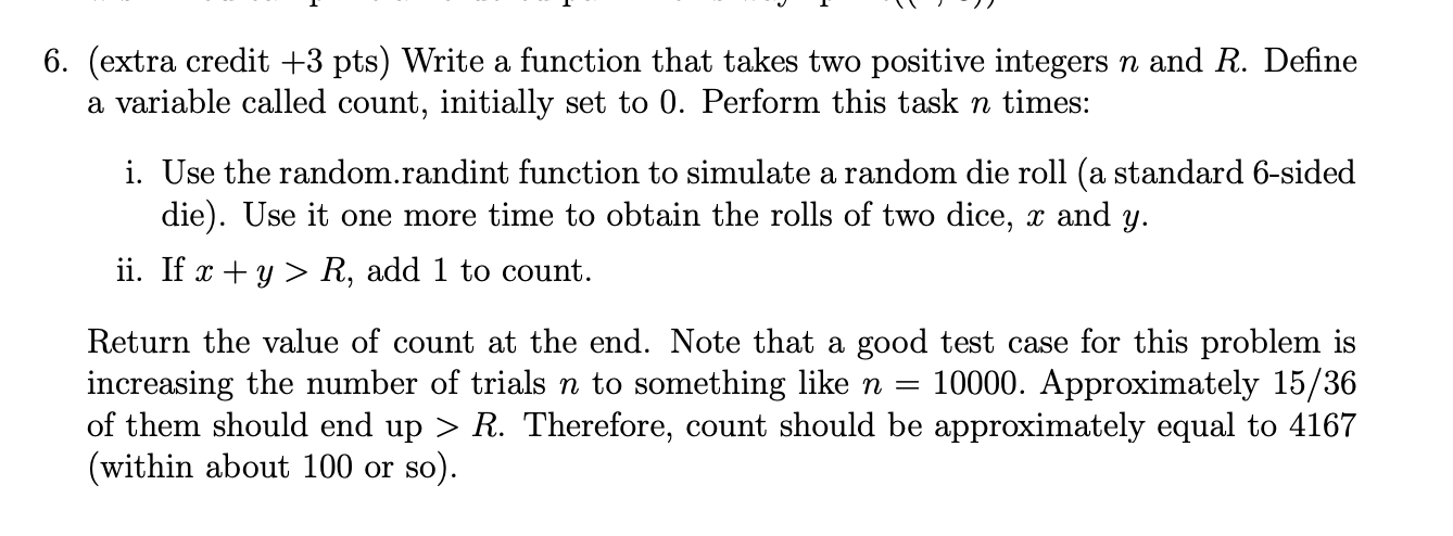 Solved 6 Extra Credit 3 Pts Write A Function That Takes 0869