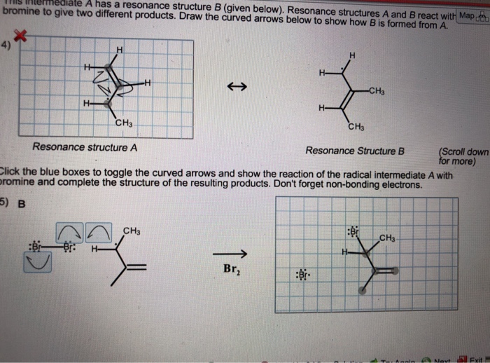Solved Mermealate A has a resonance structure B (given | Chegg.com