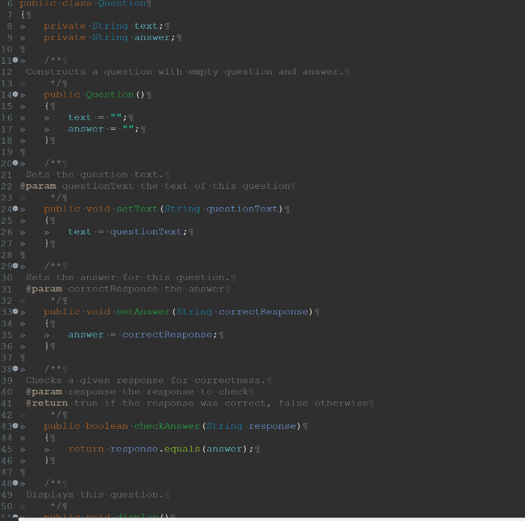 Solved We have a generic class called Question that has two | Chegg.com