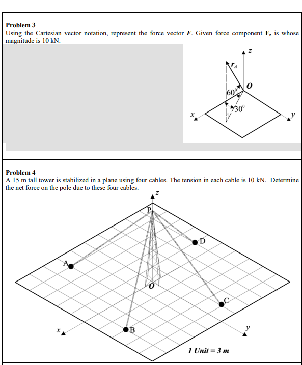 Solved Problem 3Using the Cartesian vector notation, | Chegg.com