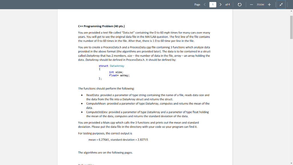 Solved C Programming Problem 40 Pts You Are Provided A