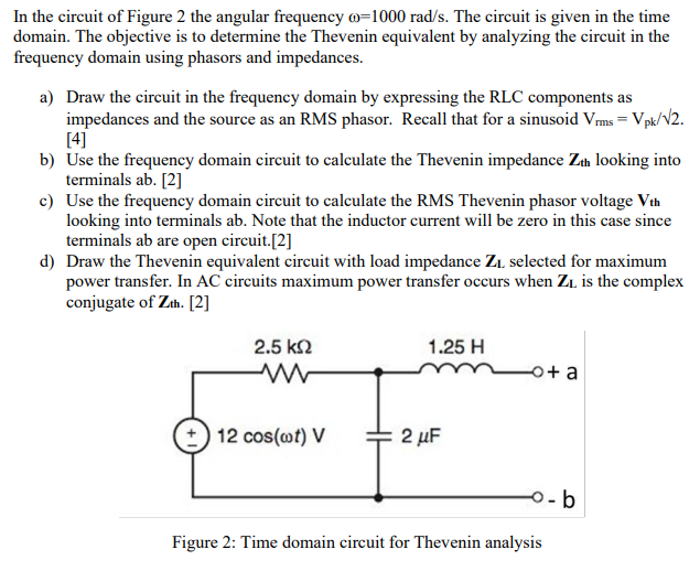 Solved In the circuit of Figure 2 the angular frequency | Chegg.com