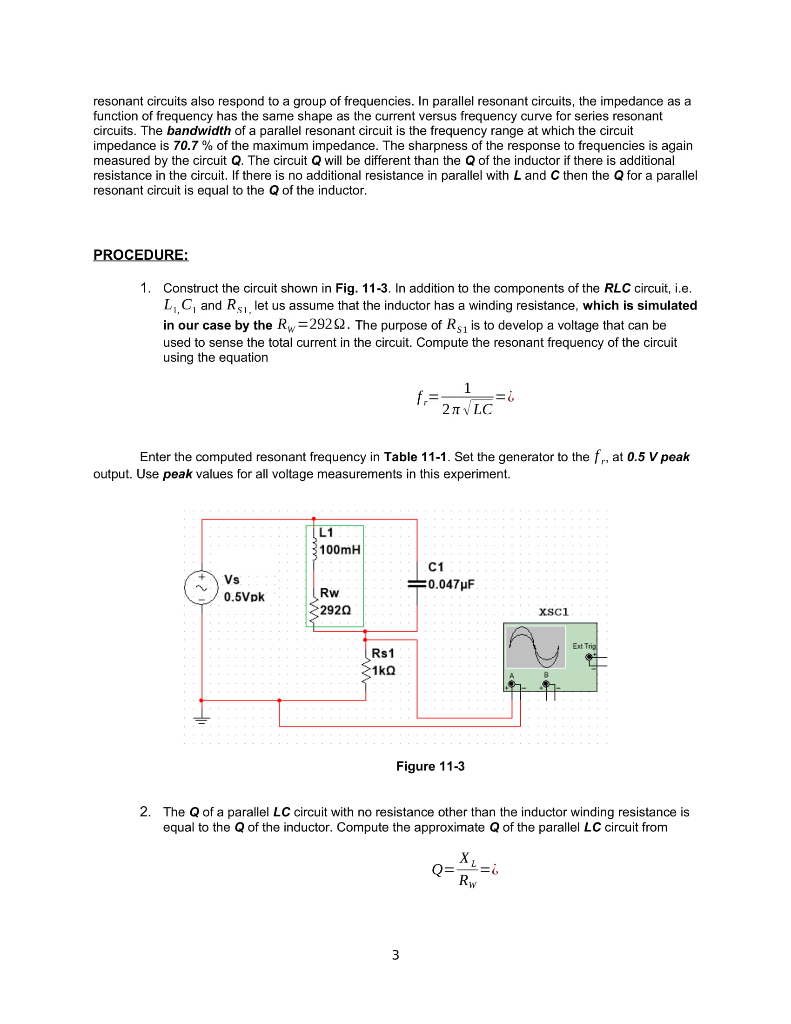NAME: TECH -156 AC CIRCUITS LAB ASSIGNMENT # 11 | Chegg.com