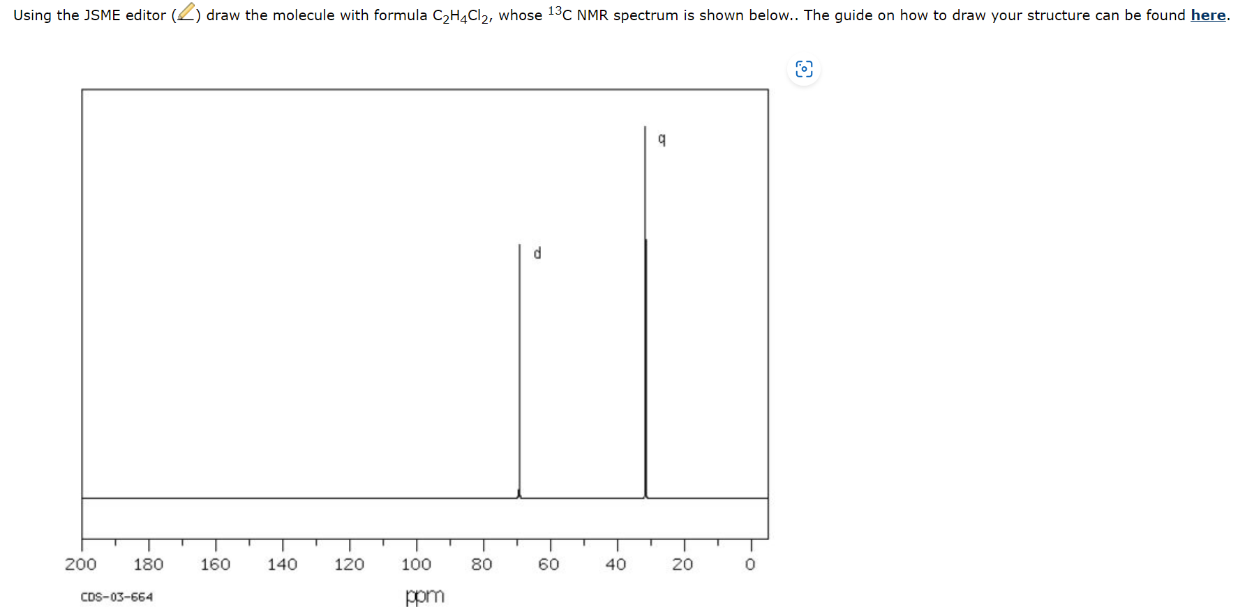 Solved Using the JSME editor (L) draw the molecule with | Chegg.com