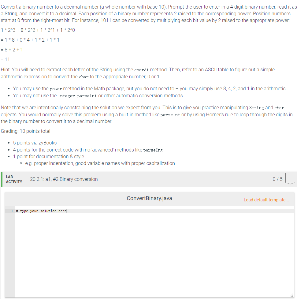 Solved Convert A Binary Number To A Decimal Number A Whole