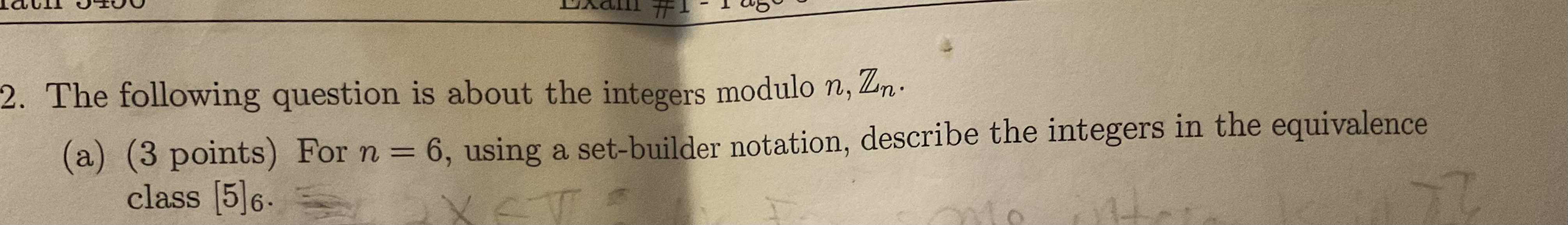Solved The following question is ﻿about the integers modulo | Chegg.com