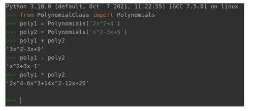 Solved ASAP!!! Write a Polynomials class for univariate | Chegg.com