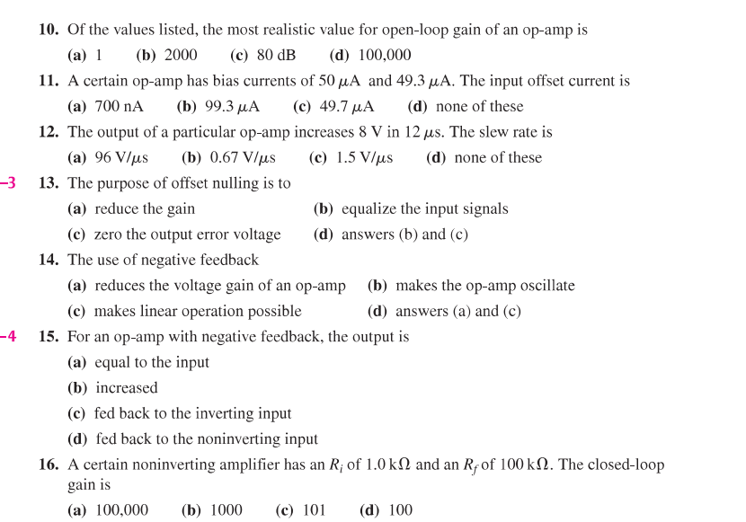 Solved 10. Of the values listed, the most realistic value | Chegg.com