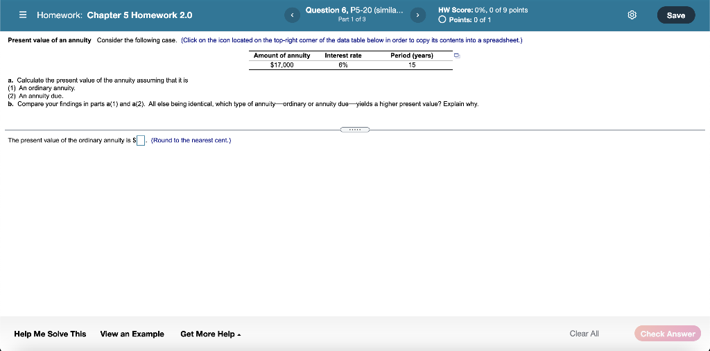 Solved E Homework: Chapter 5 Homework 2.0 Question 6, P5-20 | Chegg.com