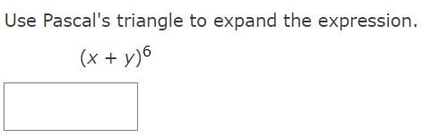 Solved Use Pascal's triangle to expand the expression. (x + | Chegg.com
