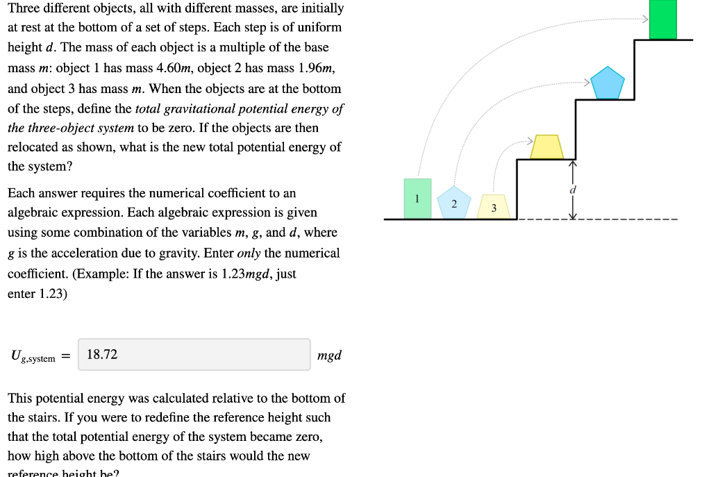 Solved Three different objects, all with different masses, | Chegg.com